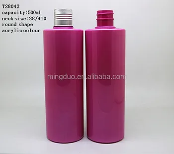 500ml Round Shape Shampoo Bottle With Aluminum Cap T28042 - Buy Shampoo ...