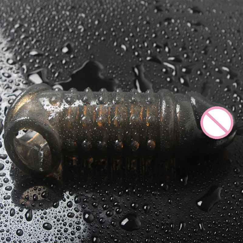 New Full Silicone Vibrating Penis Sleeve Extender Condom For Man - Buy ...