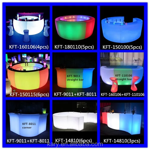 Modern Led Bar Furniture Glowing Bar Table Led Lighting Bar Counter ...