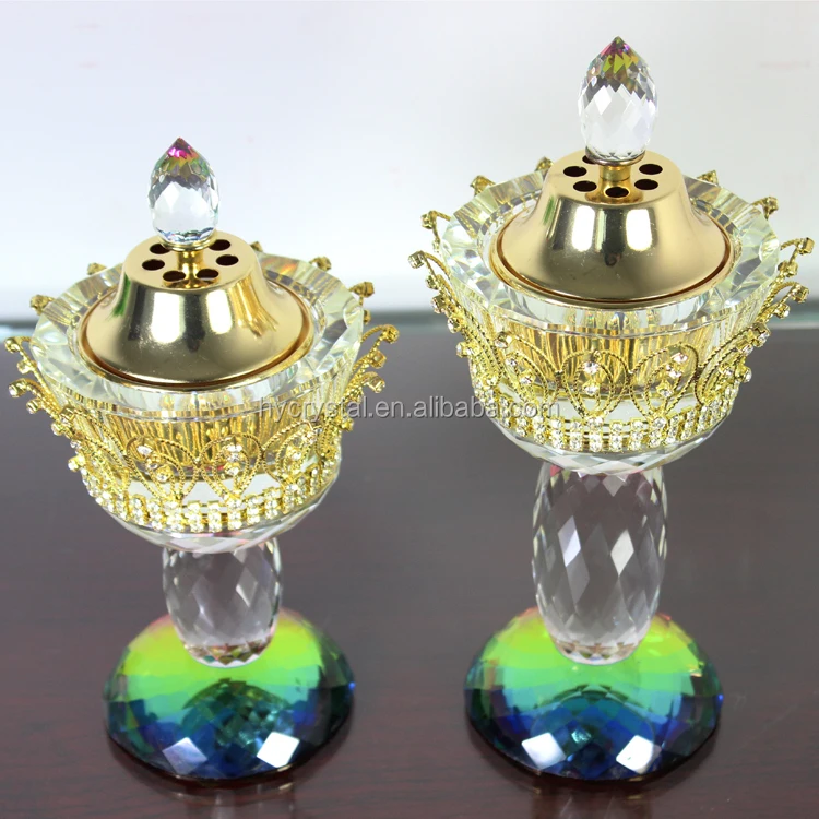 Home Fragrance Crystal Crown Incense Glass Burners - Buy Incense Glass ...