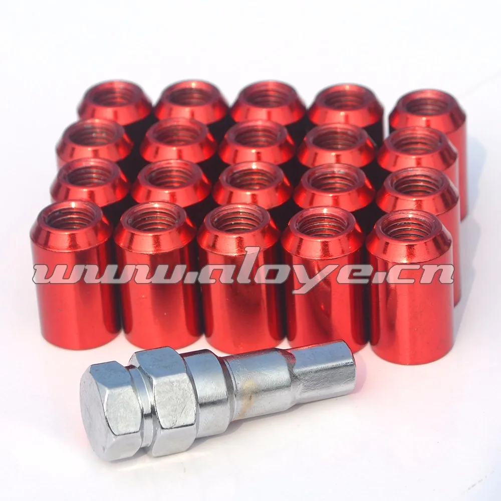 32mm Racing Car Wheel Lock Nut M12xp1.5 With Adapter - Buy Wheel Lock ...
