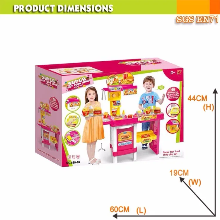 Big Size Pretend Play Preschool Toys Fast Food Restaurants Game - Buy ...