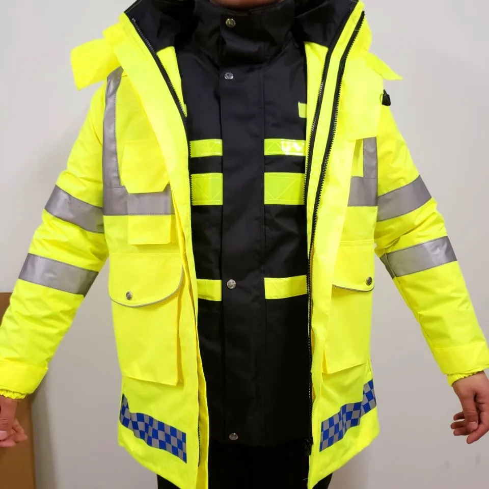 High Vis Reflective 3 In 1 Winter Safety Police Uniform Jacket - Buy ...