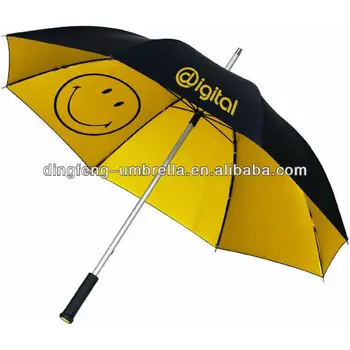 Smiley Face Double Canopy Umbrella,Fancy Happy Yellow Umbrella - Buy ...