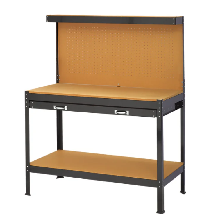 Modular Workbench Steel Work Table With Drawers Tools Workshop Folding ...