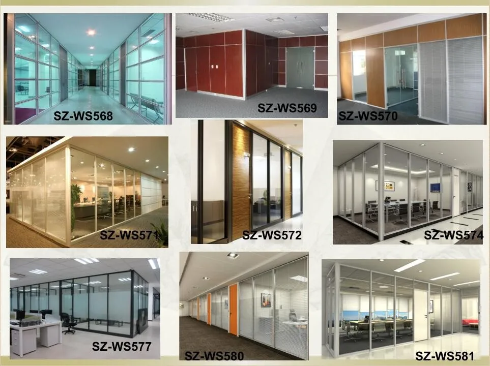 Modern Aluminium Above Half Height Glass Partition For Corporate Office ...