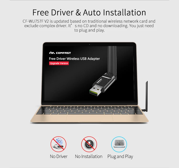 Comfast Cf-wu757f V2 Free Driver Network Card Wireless Wifi Usb Dongle ...