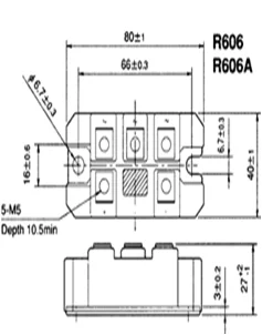 Original FUJI Power Three Phase Bridge Rectifier 6RI100E-080 ...