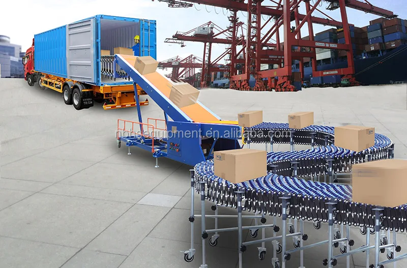 Loading/offloading Inclined Belt Conveyor - Efficient & Durable