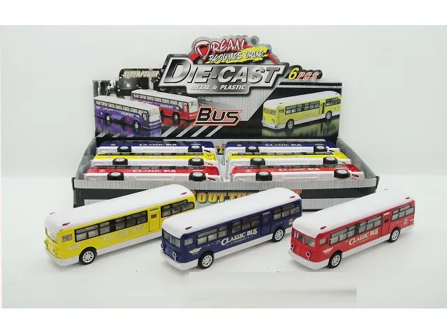Pull Back Alloy Scale Model Toy Bus With Light And Music - Buy School ...
