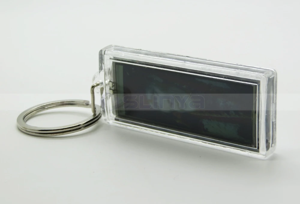 DIY Keychain Solar Blinking LCD Logo Display