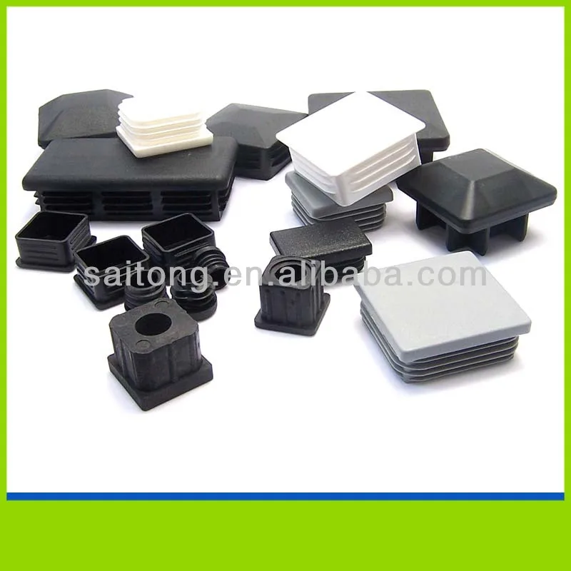 16 to 100mm Rectangular Pipe Plastic End Cap for Steel Tube PFC-25*25