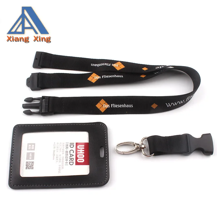 Custom Fabric Polyester Flat Id Card Hanger Lanyard Strap - Buy Id Card ...