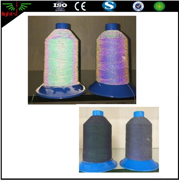 High Light Reflective Rainbow Color Yarn / Reflective Rainbow ...
