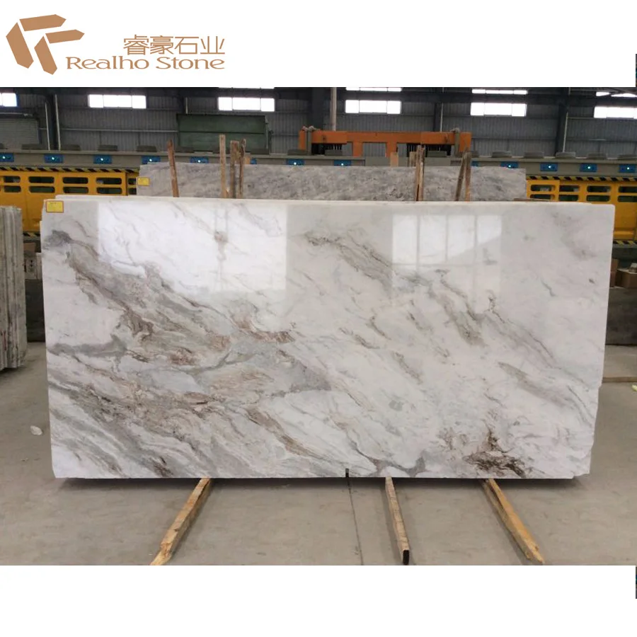Open Book Phoenix White Marble Slab - High Quality