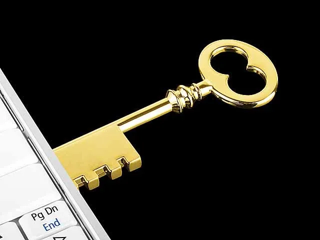 Custom Gold Key Shape Usb Stick Key Antique For 8gb 16gb - Buy Key ...