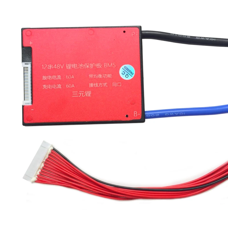 12s 48v 60a Bms Pcb Pcm For 18650 Li Ion Lipo Lithium Battery - Buy Bms ...