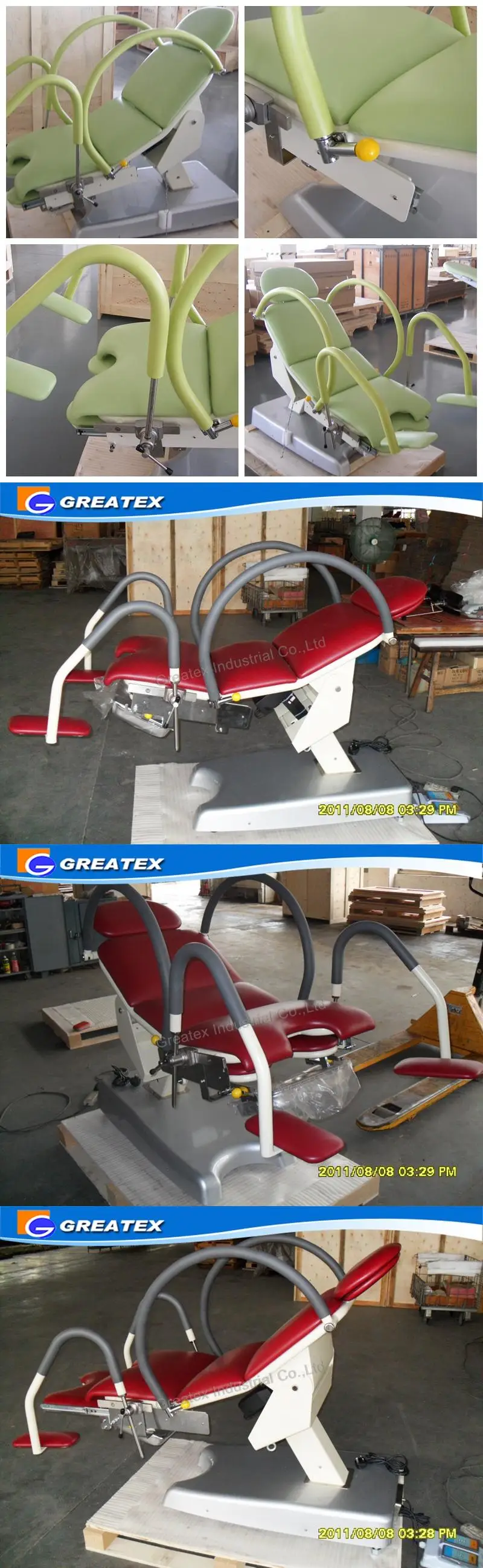 Clinic Furniture Gynecology Table Exam With Stirrups Gynecologist ...