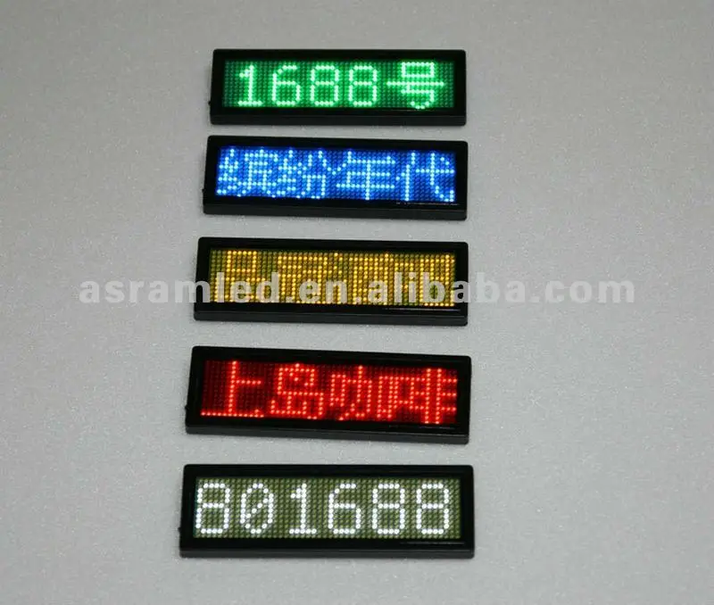Mini Scrolling Led Name Badge Sign Display Led Name Tag/ Led Name Badge ...
