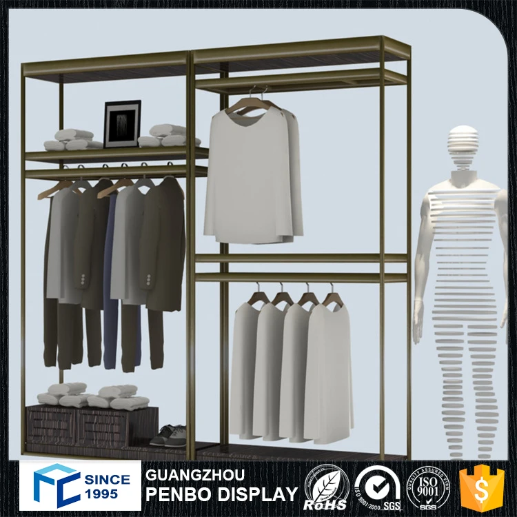 Personalizado EM aço inoxidável metal roupas display rack, roupas ...