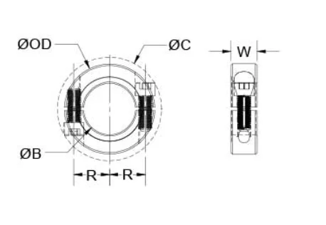 1 1/4" Quick Clamping Aluminum Shaft Collar - Durable & Efficient
