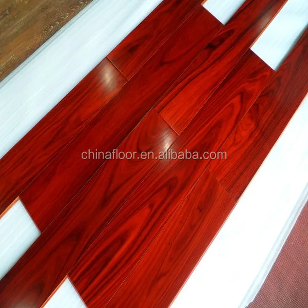 High Glossing Prefinished Mahogany Color Rose Wood Flooring