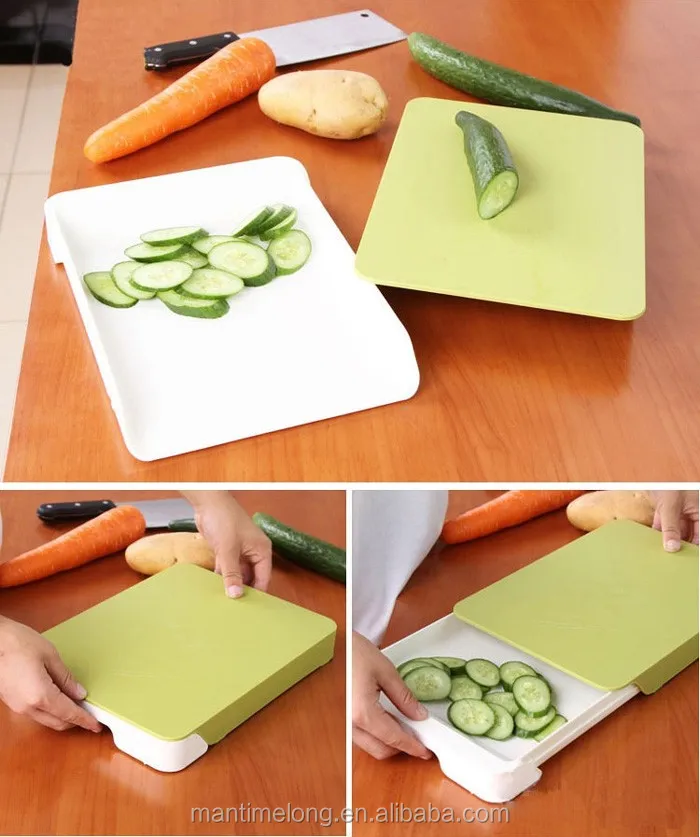 Multifunctional Chopping Board With Drawer Storage Creative Double ...