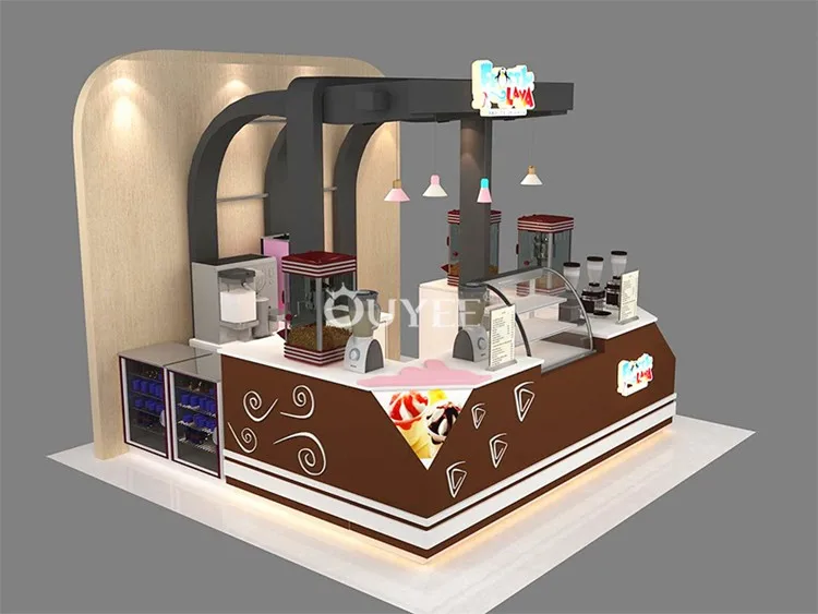 Customized Ice Cream Shop Counter Design - OUYEE Factory