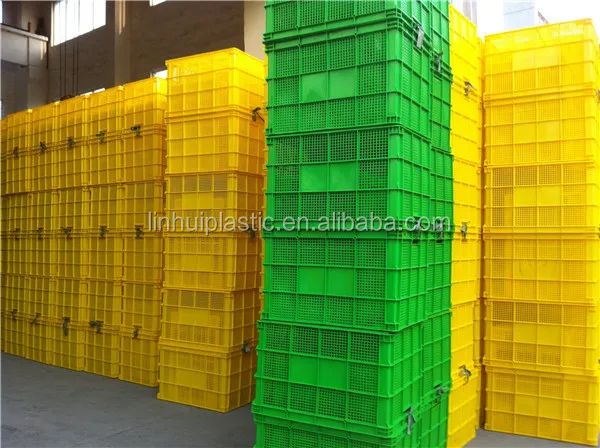 PE Stackable Food Grade Plastic Food Crate - Durable & Recyclable