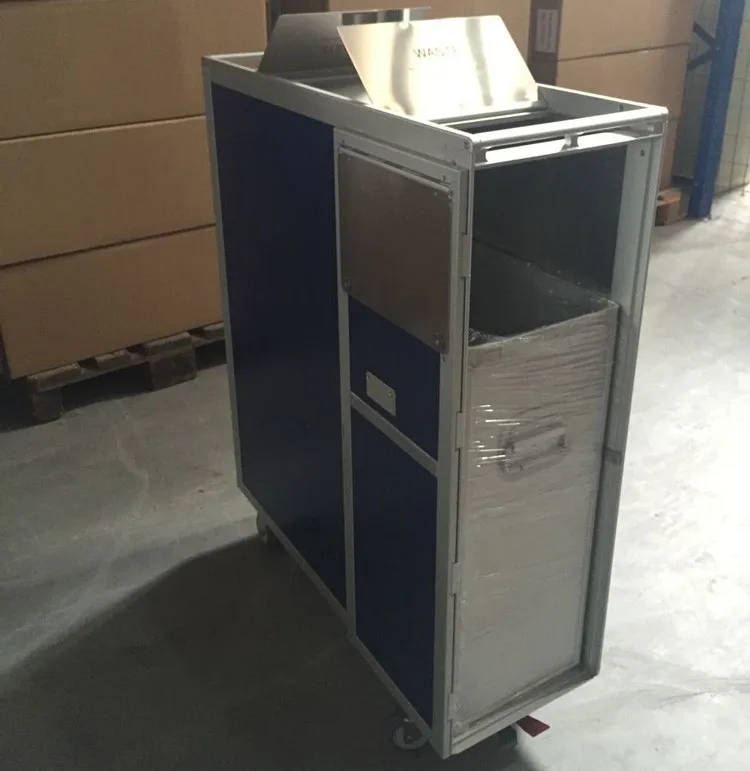 Full Size Airplane Rubbish Cart Trolley for Inflight Airline Aviation ...