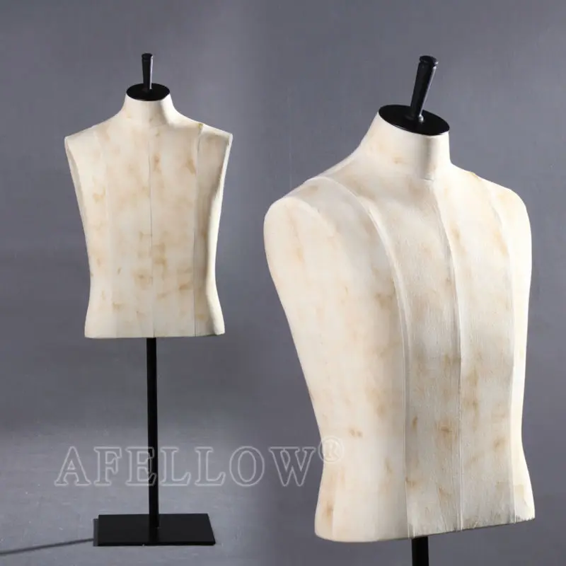 Afellow Male Mannequin Fabric Half Body Male Torso Mannequin With Stand ...