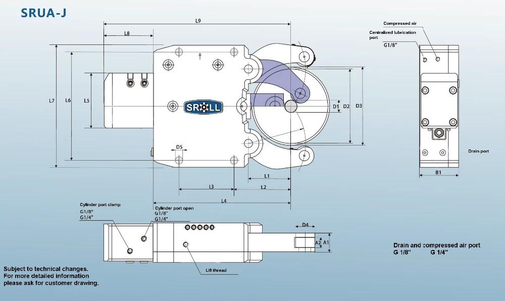 Lnsself Centering Hydraulic Steady Rest - Precision & Stability