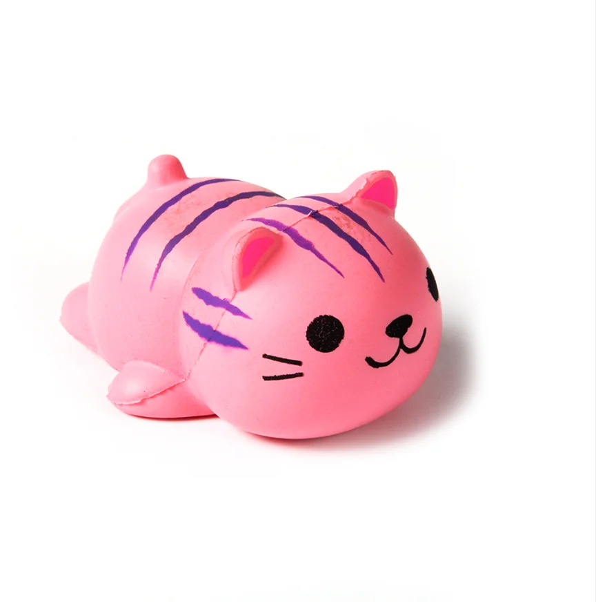 Mskwee Hot Sale Kawaii Pink Cat Stress Relief Pu Foam Squishy Slow ...