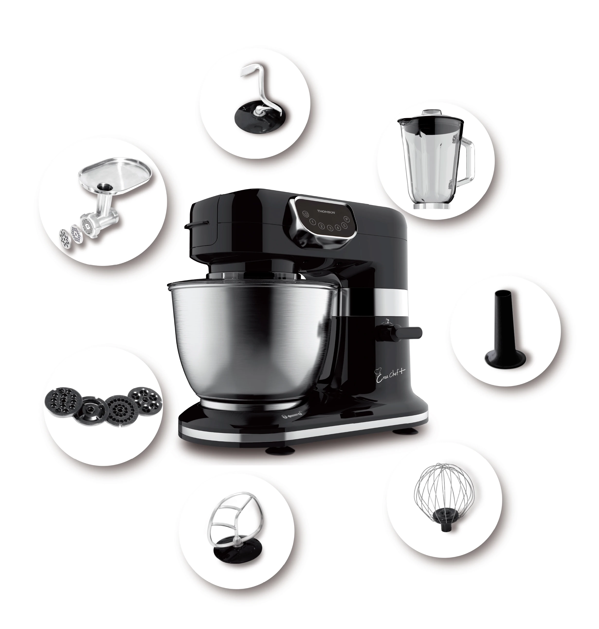 1000w Multi-function Stand Mixer & Meat Grinder & Blender 5.5l Bowl ...