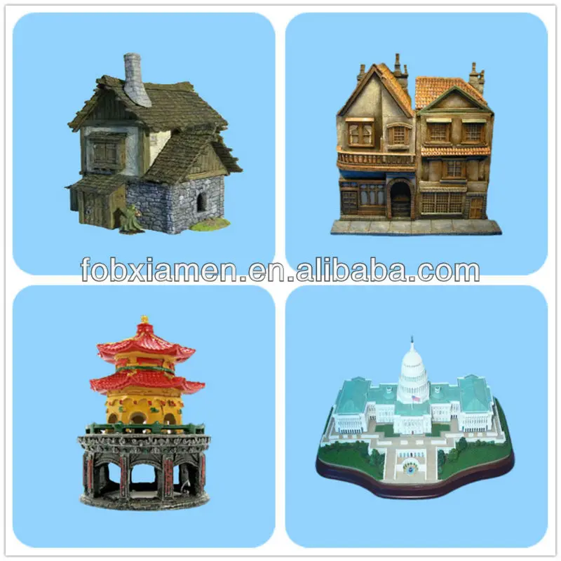 Miniature Resin Building - Buy Resin Building,3d Building Model ...