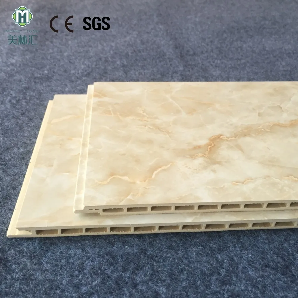 Ce 300mm Marble Waterproof Wpc Plastic Interior Bathroom Pvc Cladding ...