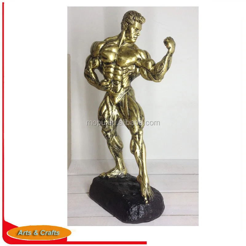 Bronze Bodybuilder Statue - Eco-Friendly Home Decoration