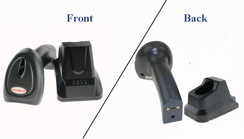 433MHZ Wireless Cordless Handheld Oem Barcode Scanner with Cradle Base ...