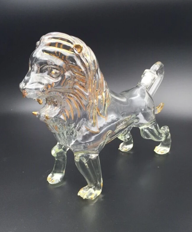 Lion Shaped Glass Decanter - Perfect for Whiskey & More