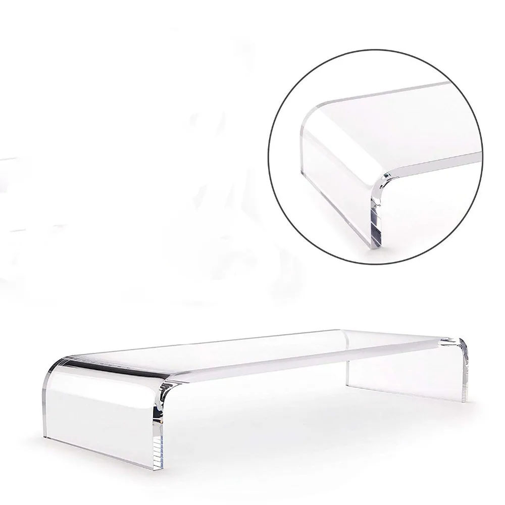 Luxury Clear Acrylic Desktop Keyboard Riser Plastic Monitor/computer ...