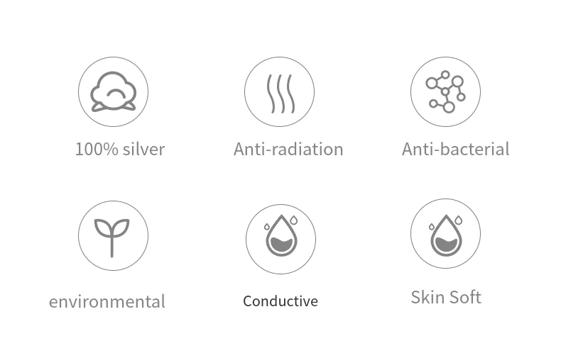 100% Silver Anti Radiation Shielding Conductive Fabric