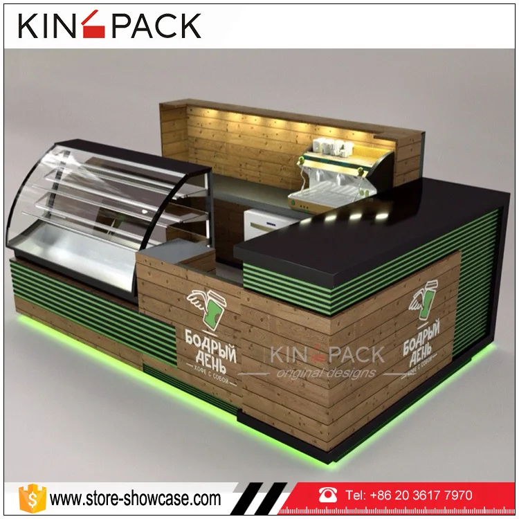 Shopping Mall Coffee Kiosk Shop Interior Furniture Designs Cafe Display ...