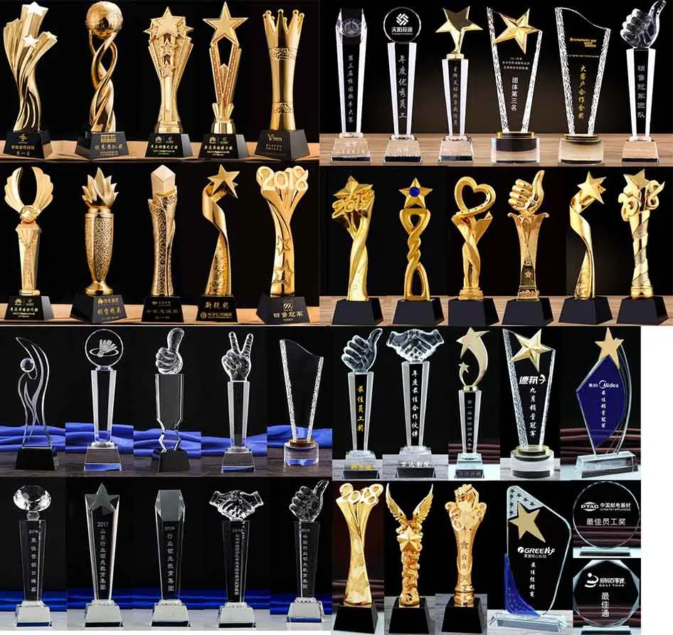 High Quality Clear Acrylic Digital Alphabet Crystal Trophy Medal ...