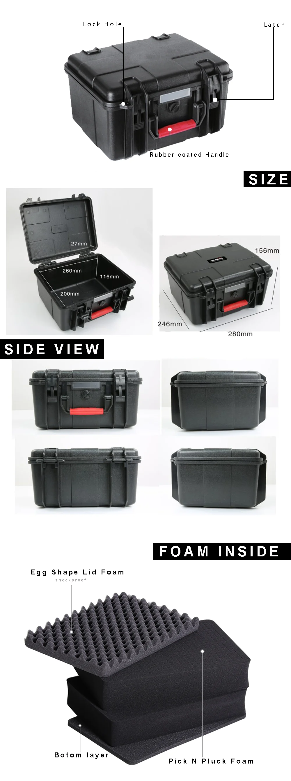 Oem Crushproof Shockproof Hard Plastic Rifle Gun Packing Storage ...