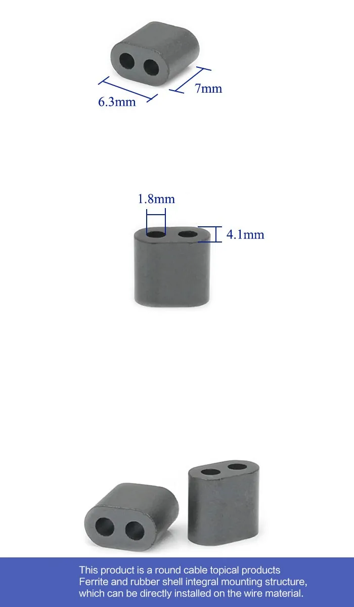 High Frequency High Permeability Emi Nizn Balun Core With Two Holes ...