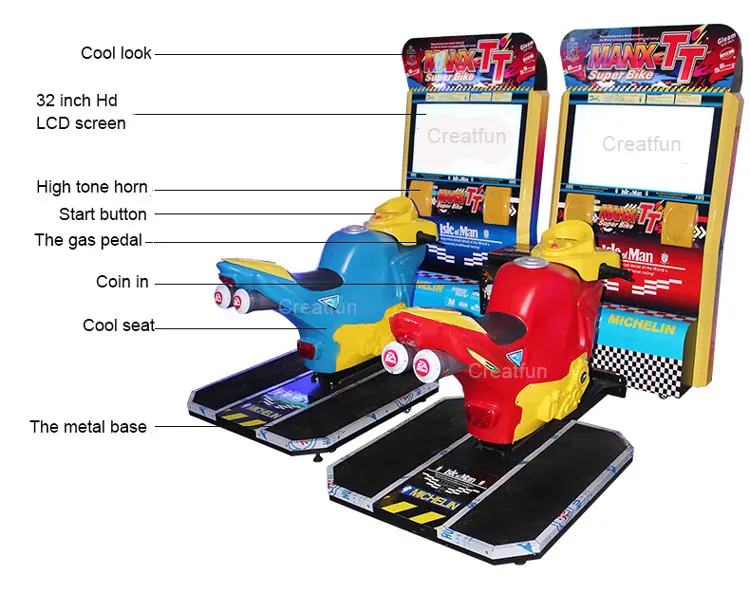 Arcade Motor Bike Game Machine Motorcycle Coin Operated Motor Racing ...