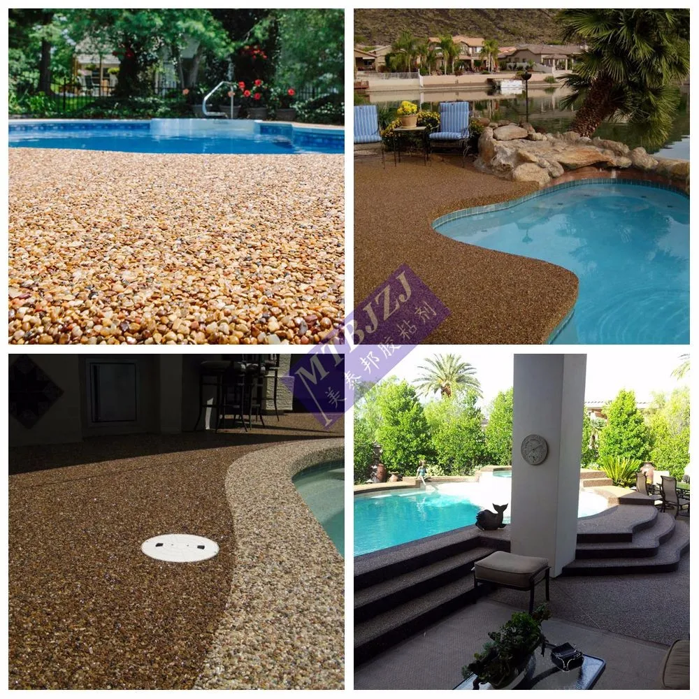 Epoxy Pebble Rock Flooring - Durable, Water Permeable