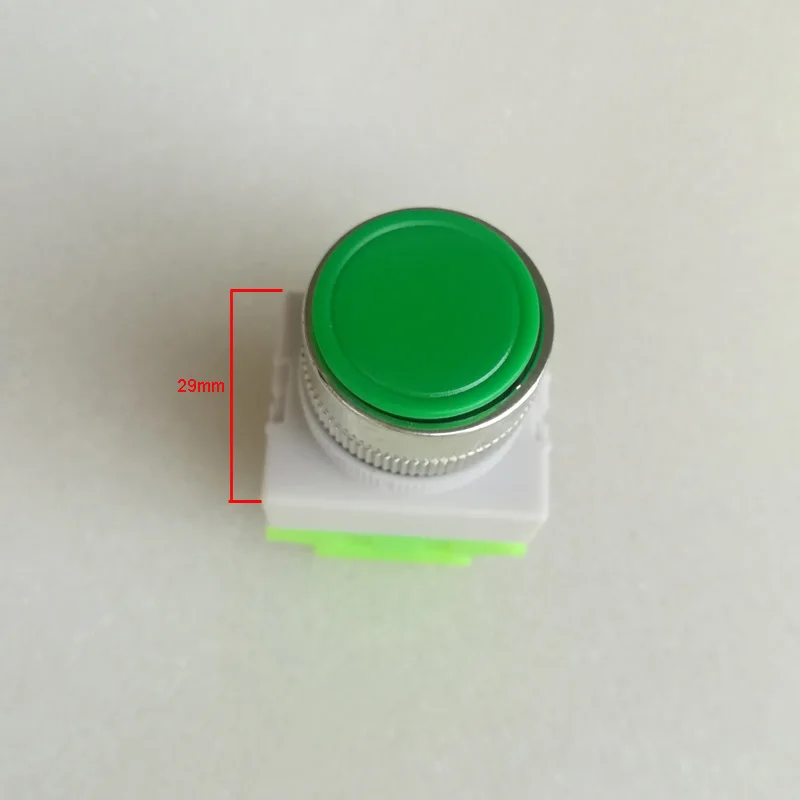 24mm Push Button Emergency Stop Switch Elastic Reset With Green Plastic ...