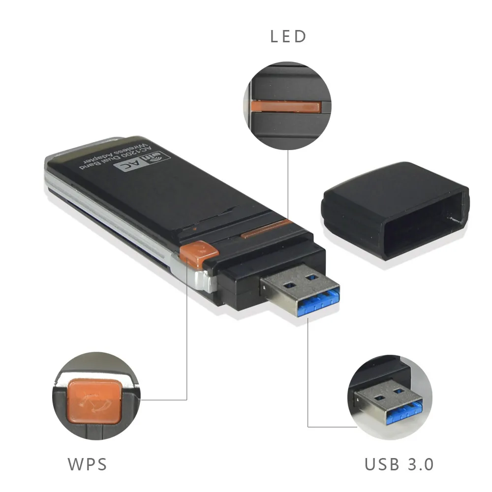 New Ac1300 Dual Band Usb 3.0 High Speed Fully Cartificate Wireless Wi ...