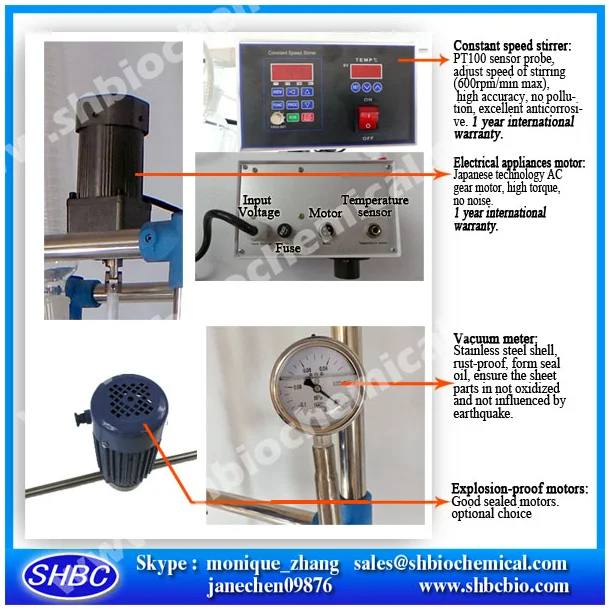 Reactor Pyrex De Laboratorio De Vidrio Encamisado,100l - Buy Reactor ...